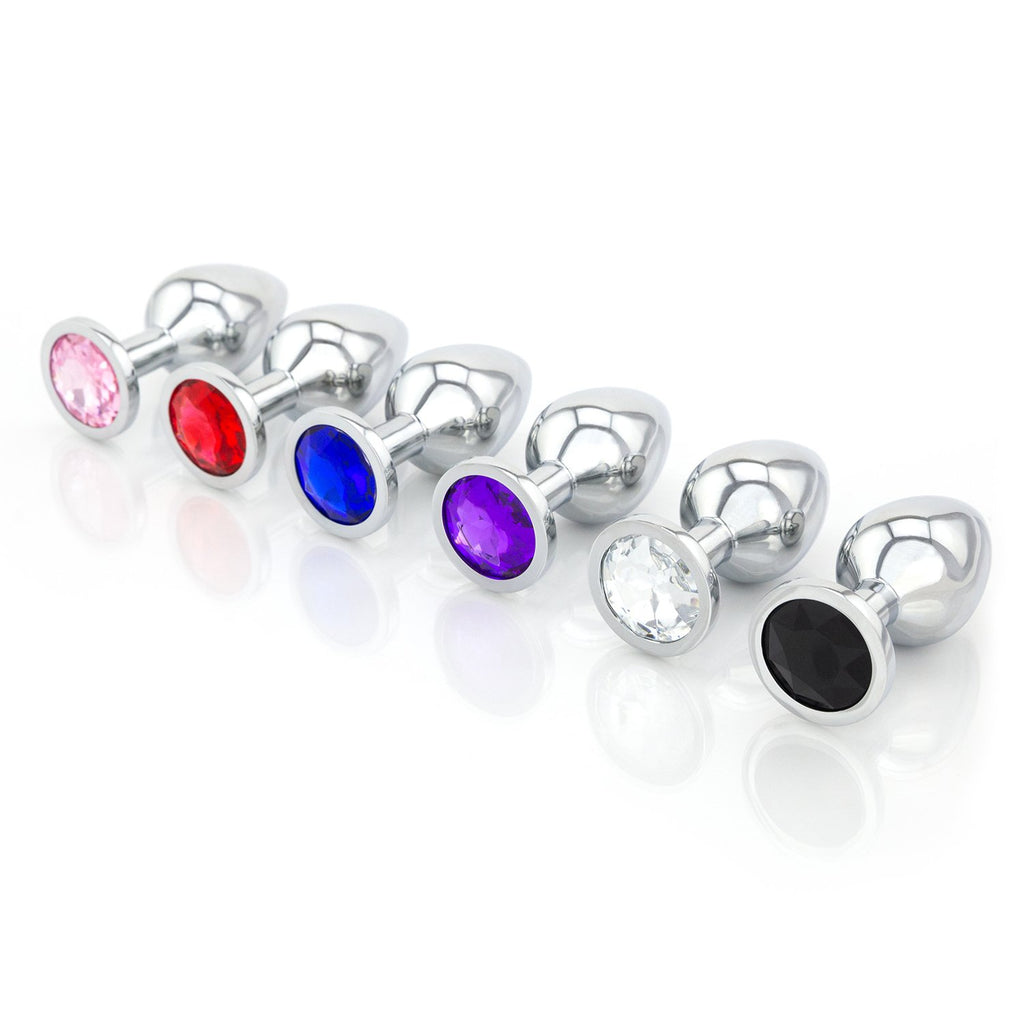 Jeweled Chrome Metal Butt Plug and Anal Toy as Anal Massager ...