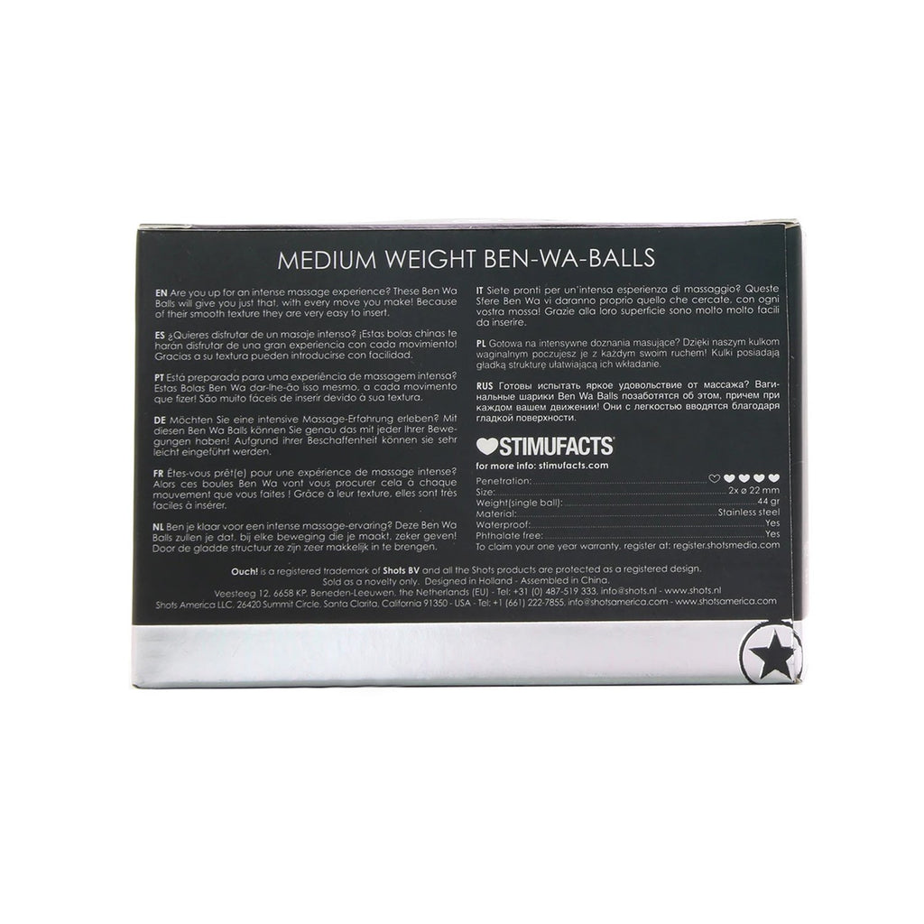 Medium Weight Stainless Steel Ben-Wa Balls by Ouch! – Luxurious Bliss